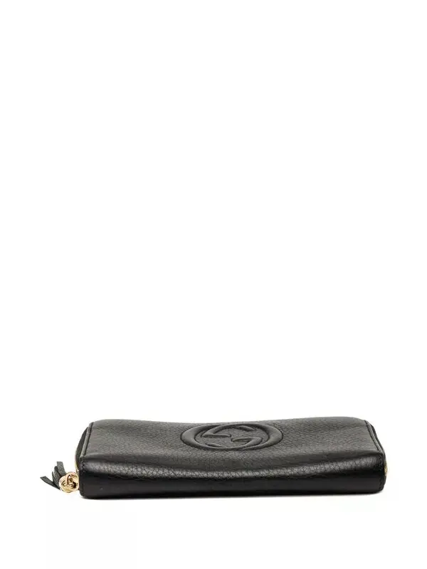 Gucci 2000-2015 Calfskin Soho Zip Around Continental Wallet Long Wallets - Black