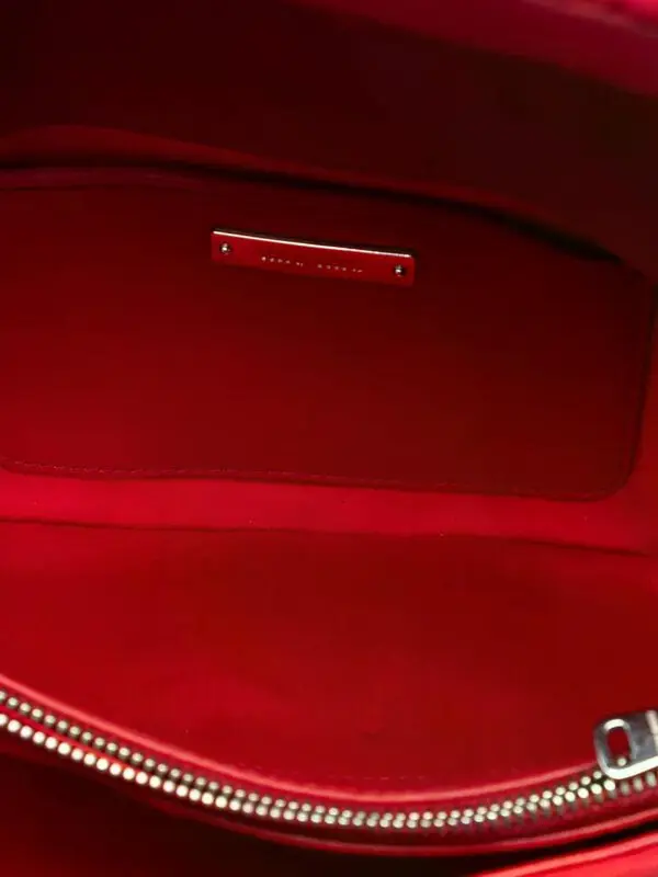 Miu Miu Matelassé Nylon Crystal Chain Satchel - Red