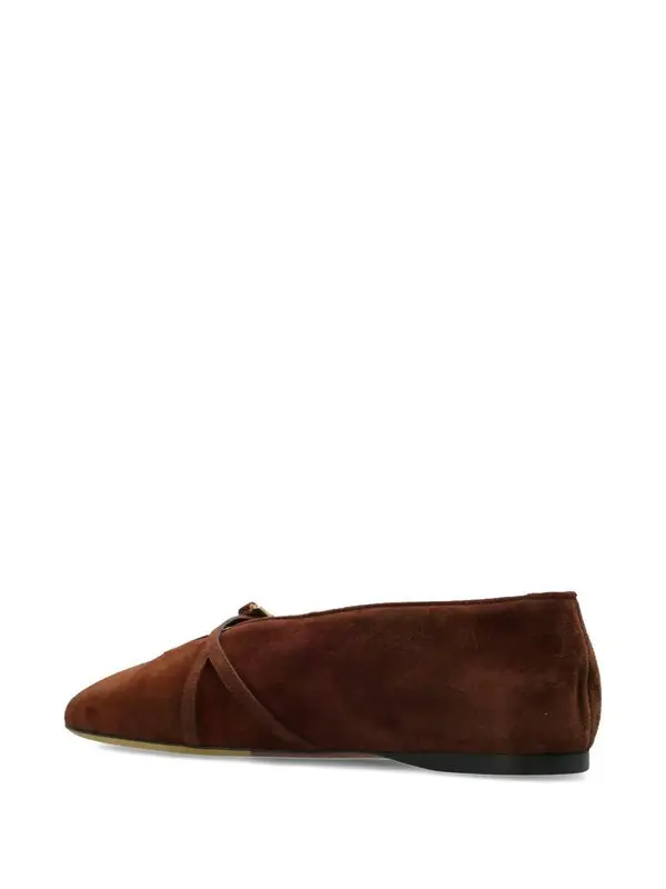 Moschino Plaque Buckle-strap Ballet Flats
