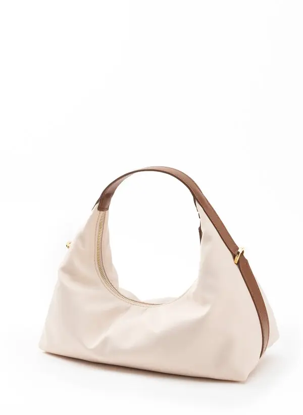 ELLEME Le Nylon Small Hobo Bag - Beige/cognac