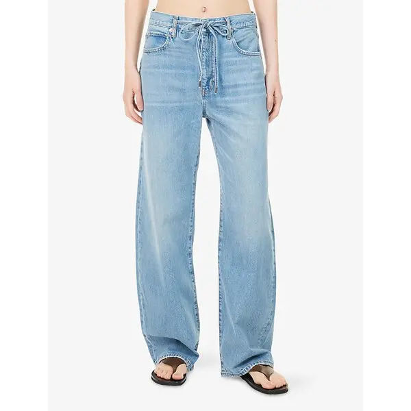 FRAME Off-duty Drawstring Bow Jeans - Afterglow