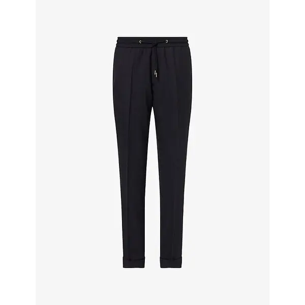 Paul Smith Drawstring Tapered-leg Wool Trousers