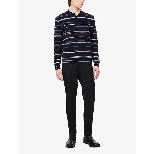 Paul Smith Drawstring Tapered-leg Wool Trousers