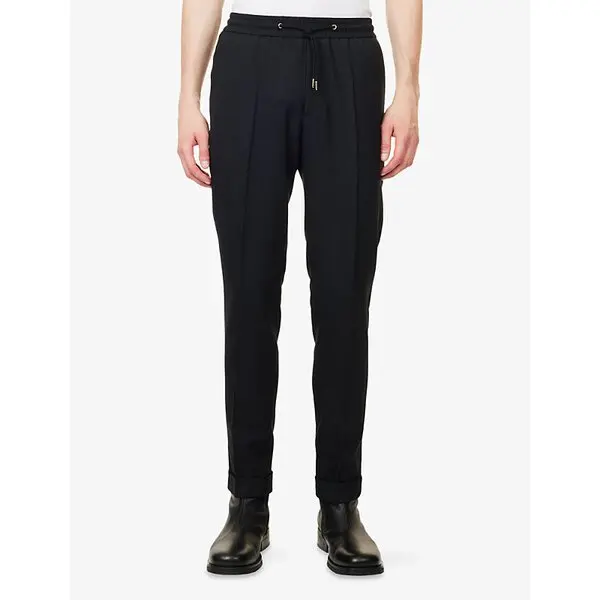 Paul Smith Drawstring Tapered-leg Wool Trousers