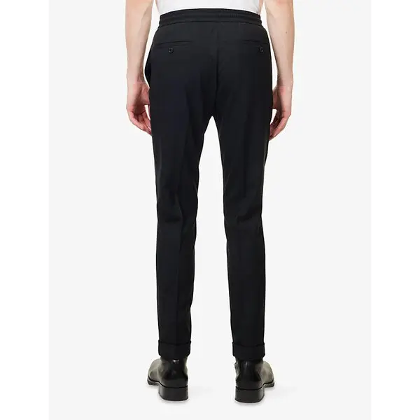 Paul Smith Drawstring Tapered-leg Wool Trousers
