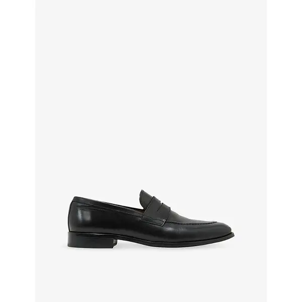 REISS Peter Formal Leather Saddle Loafers