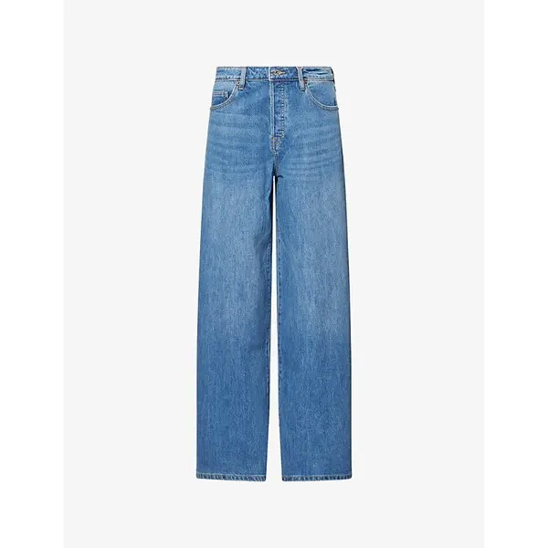 Good American High Rise Wide Leg Denim Jeans
