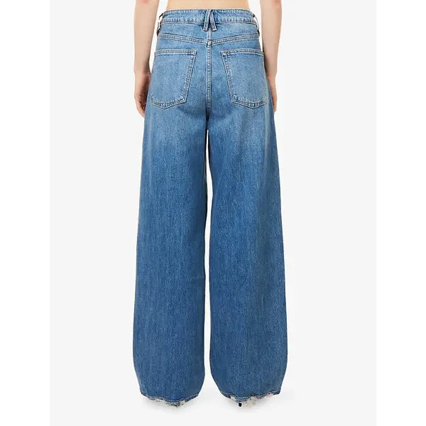 Good American High Rise Wide Leg Denim Jeans