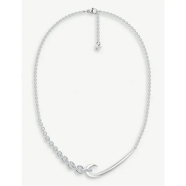 SHAUN LEANE Sterling Hook Chain Choker Necklace - Silver