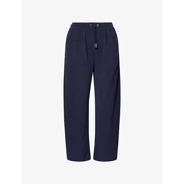 EMELLO Straight-leg Cotton Jogging Bottoms With Patch Pocket
