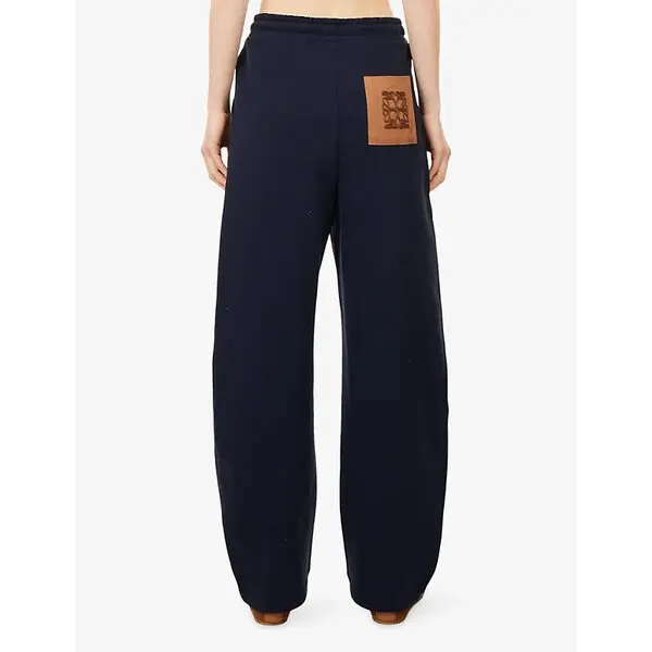 EMELLO Straight-leg Cotton Jogging Bottoms With Patch Pocket