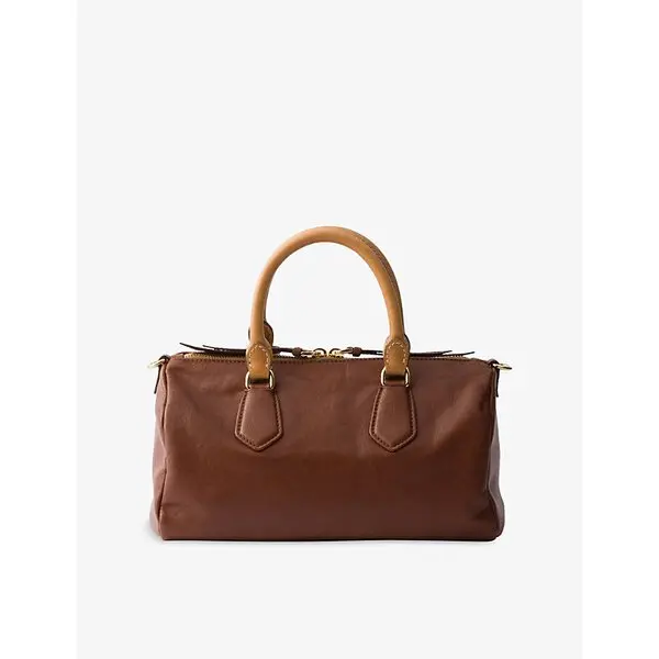 Prada Small Leather Top Handle Bag - Brown