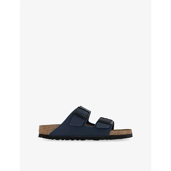 BIRKENSTOCK Arizona Double-strap Leather Sandals - Navy