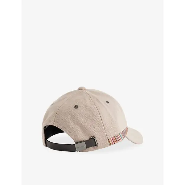 Paul Smith Corduroy Cap With Signature Stripe Trim - Brown