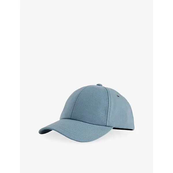 Paul Smith Cotton Baseball Cap With Signature Trim - Blue