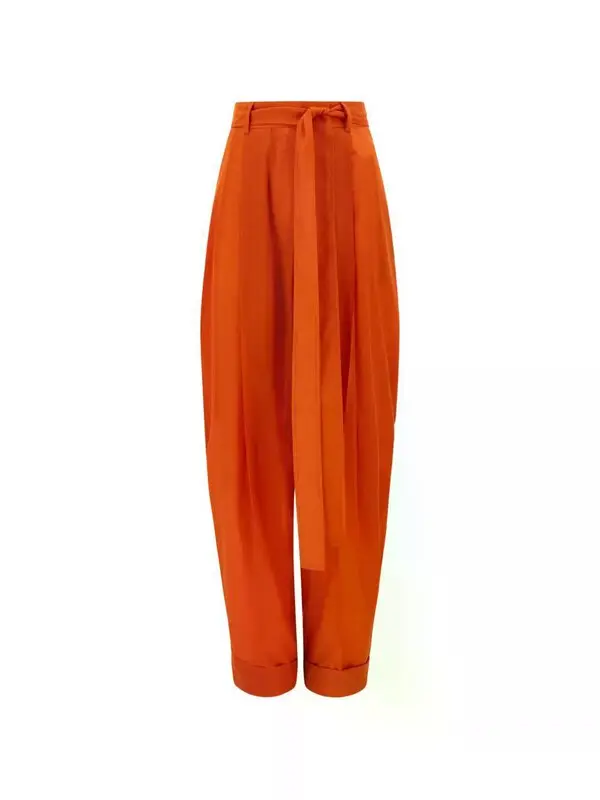 FERRAGAMO Barrel-leg Virgin Wool Trousers