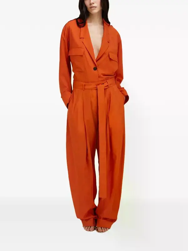 FERRAGAMO Barrel-leg Virgin Wool Trousers