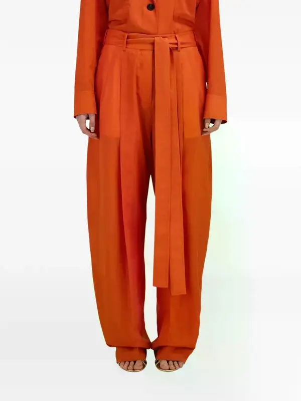 FERRAGAMO Barrel-leg Virgin Wool Trousers