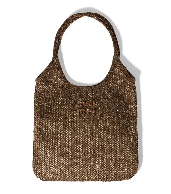 Miu Miu Mesh-sequin Tote Bag - Brown