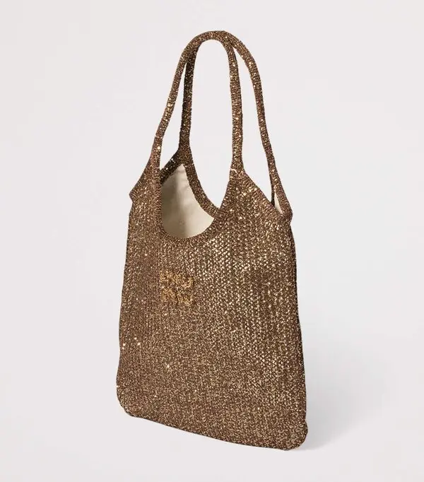 Miu Miu Mesh-sequin Tote Bag - Brown