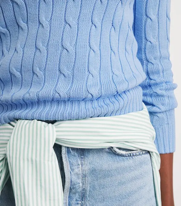 Polo Ralph Lauren Cotton Cable Knit Sweater - Blue