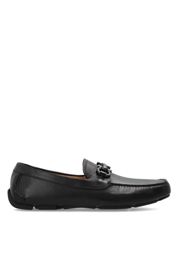 FERRAGAMO Parigi New Leather Moccasins - Black
