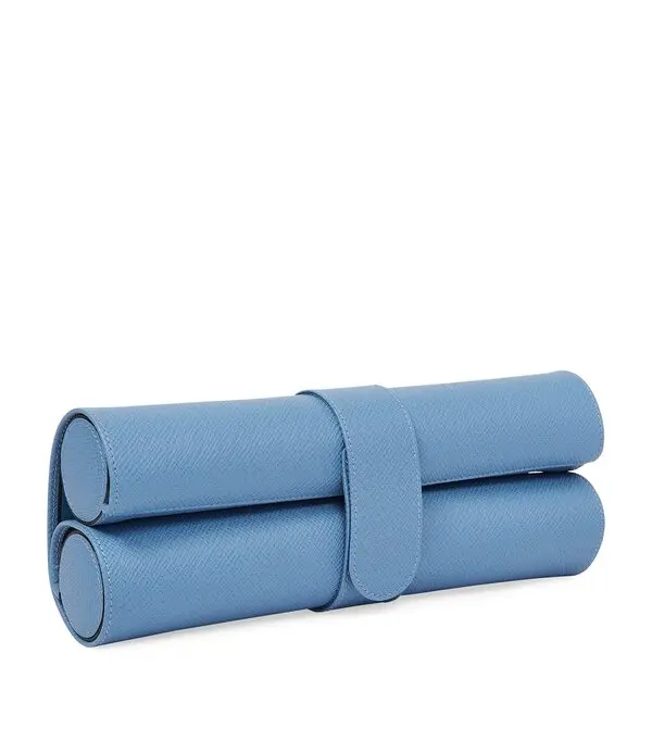 Smythson Leather Roll-up Chess Set