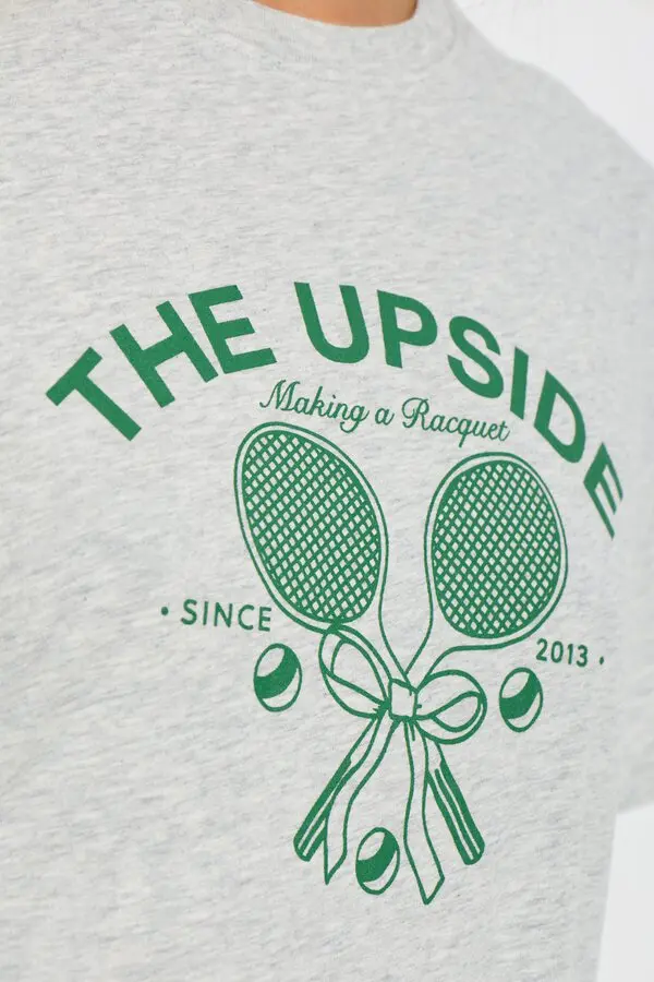 The Upside Racquet Casey" T-shirt