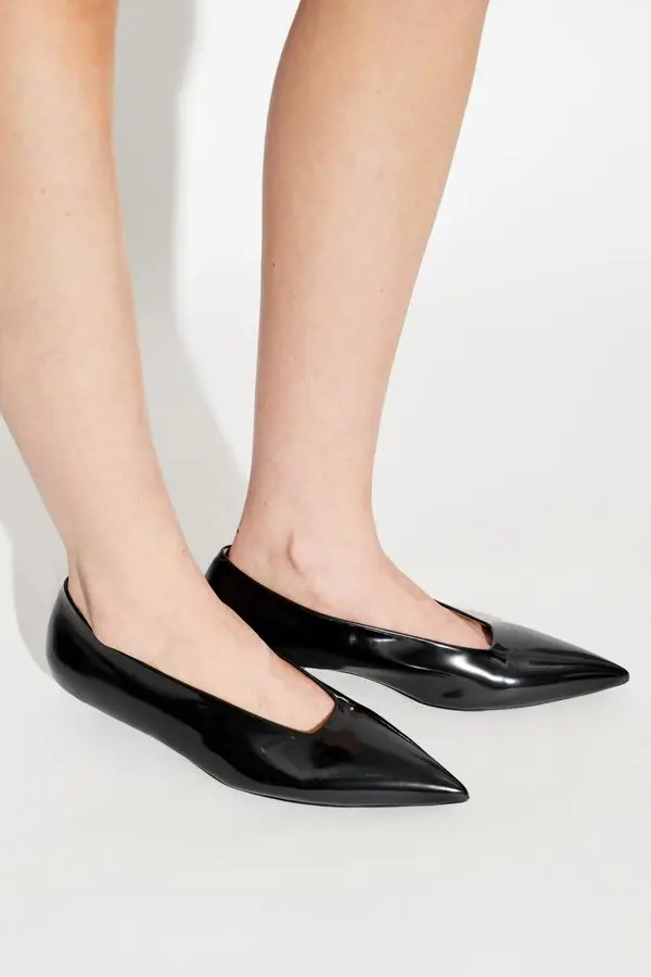 Marsèll Spino Patent Leather Pointed Toe Mid Heel Pumps