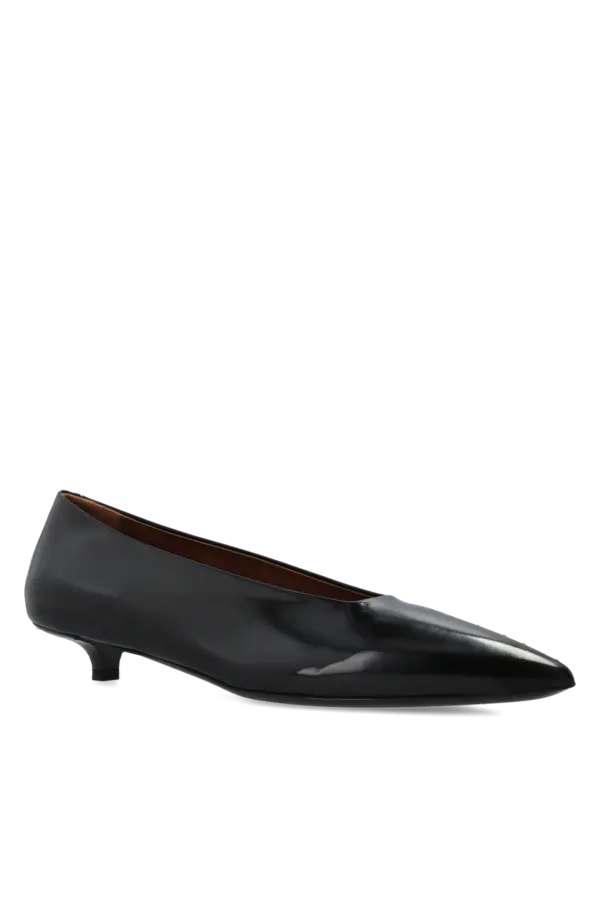 Marsèll Spino Patent Leather Pointed Toe Mid Heel Pumps