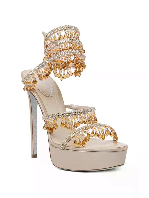 Rene Caovilla 130mm Crystal-embellished Sandals