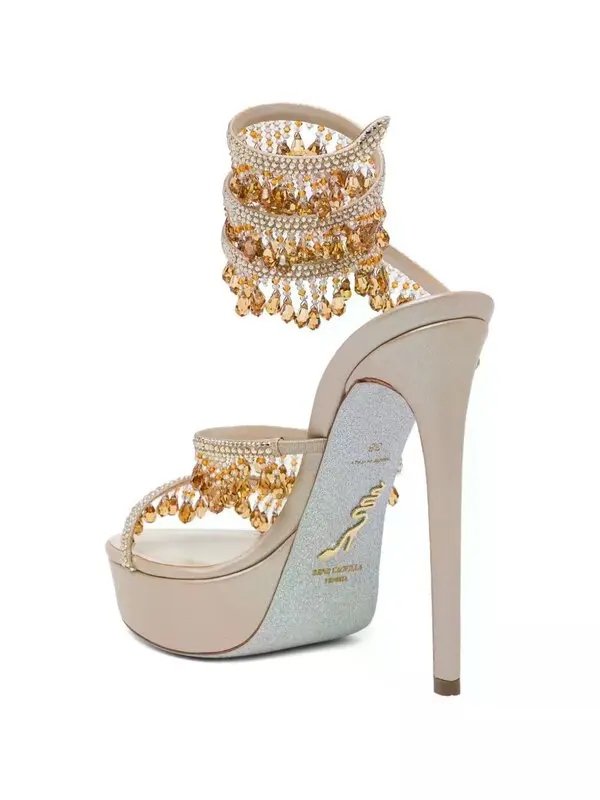 Rene Caovilla 130mm Crystal-embellished Sandals