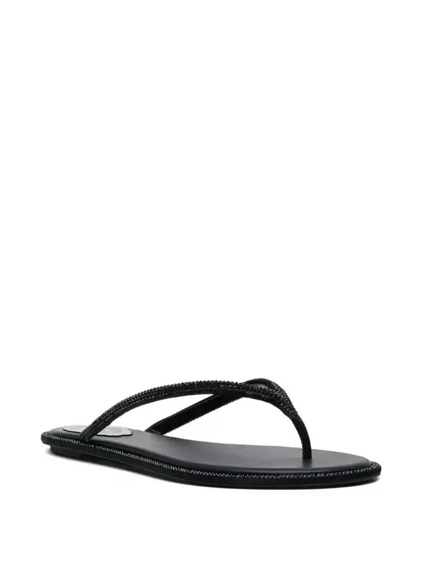Rene Caovilla Crystal-embellished Sandals - Black