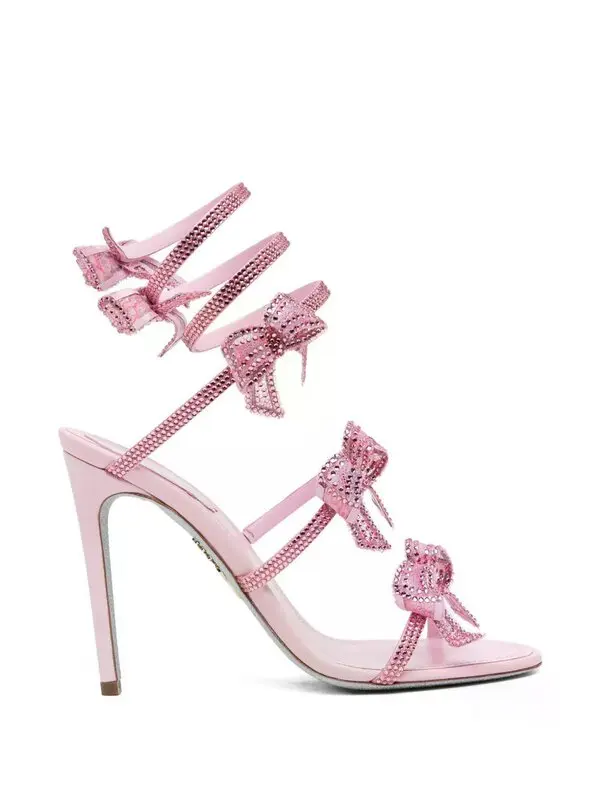 Rene Caovilla 100mm Crystal-embellished Sandals - Pink