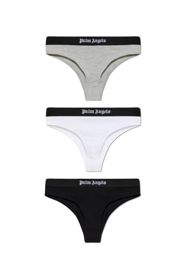 Palm Angels Three-pack Of Cotton Briefs - Multicolour