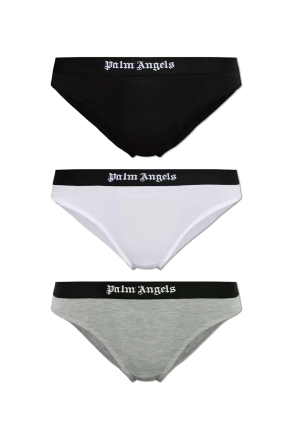 Palm Angels Three-pack Of Cotton Briefs - Multicolour