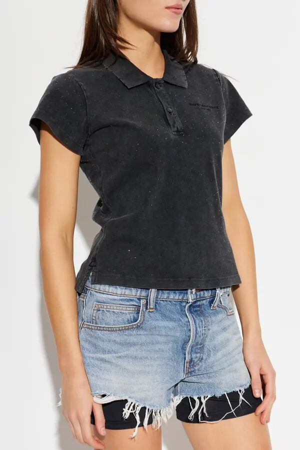 Alexander Wang Polo With Shimmering Crystals