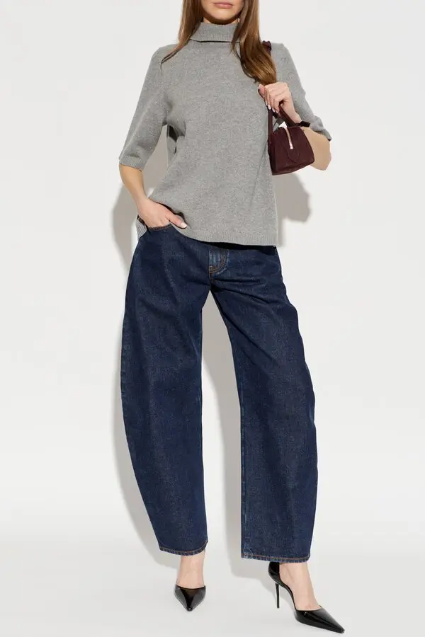 Alaïa Cashmere Ribbed Turtleneck Sweater