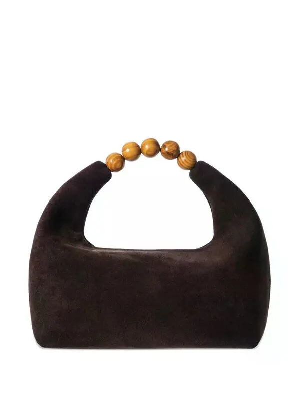 0711 TBILISI Janie Beaded Suede Tote Bag