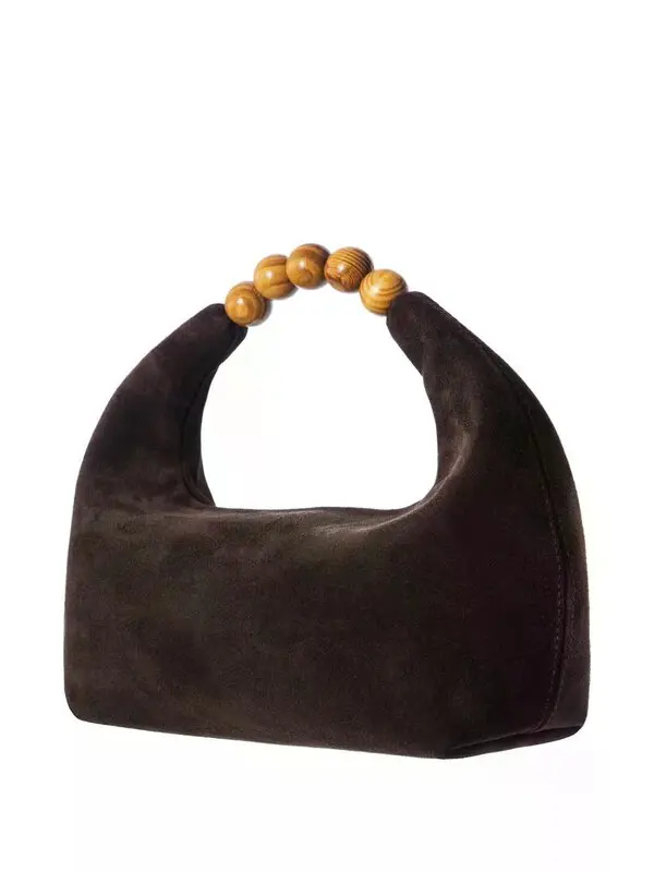 0711 TBILISI Janie Beaded Suede Tote Bag