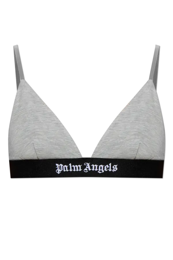 Palm Angels Bra With Logo - Grey