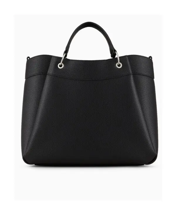 Armani Exchange Logo Leather Tote