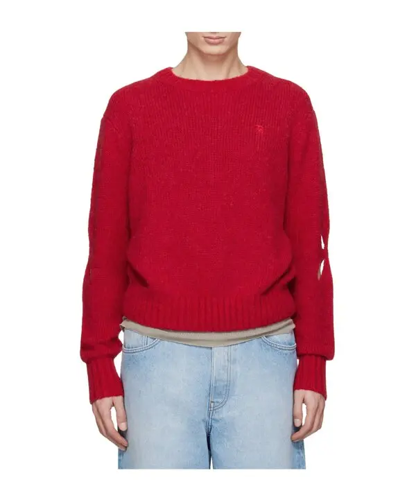 STEFAN COOKE Crew Neck Distressed Sweater