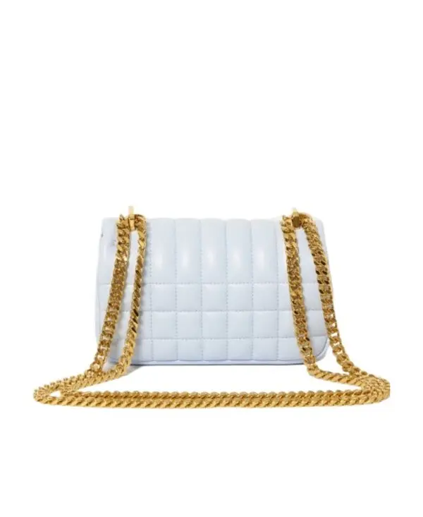 Burberry Lola Quilted Leather Crossbody Bag - White