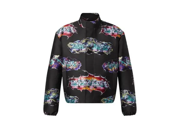LOUIS VUITTON Graffiti Print Blouson Jacket