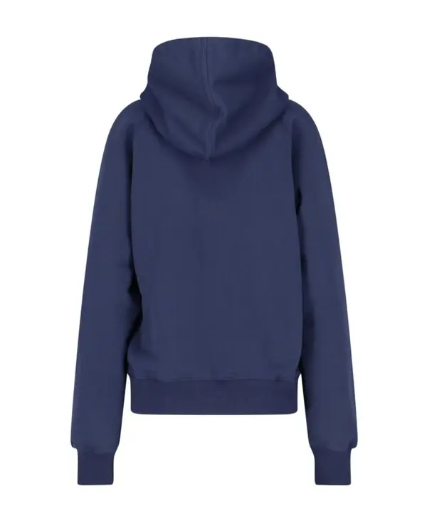 Ami Logo Embroidered Cotton Hoodie