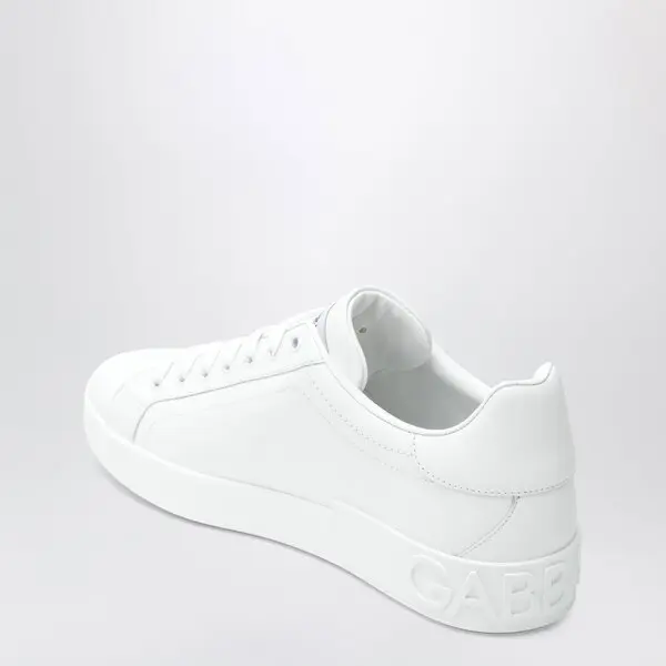 Dolce & Gabbana Portofino Leather Sneakers - White