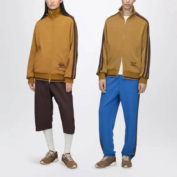ADIDAS BY WALES BONNER Y-3 Bronze Zip-up Sweatshirt With High Neck And Ribbed Trims