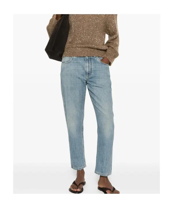 Brunello Cucinelli Logo-patch Jeans