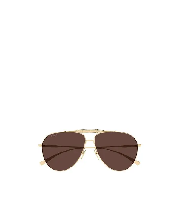 Gucci Aviator Frame Sunglasses - Brown
